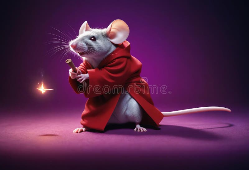 Create a Communist Mouse in a Red Robe Stock Illustration ...