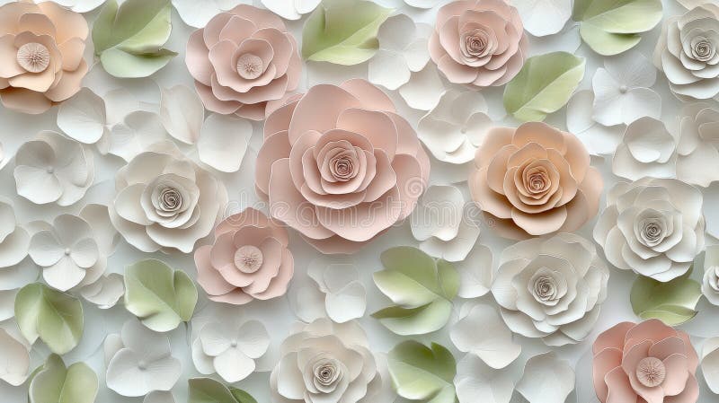 Create a Continuous Pattern Featuring Flowers with a Vintage Look Stock ...