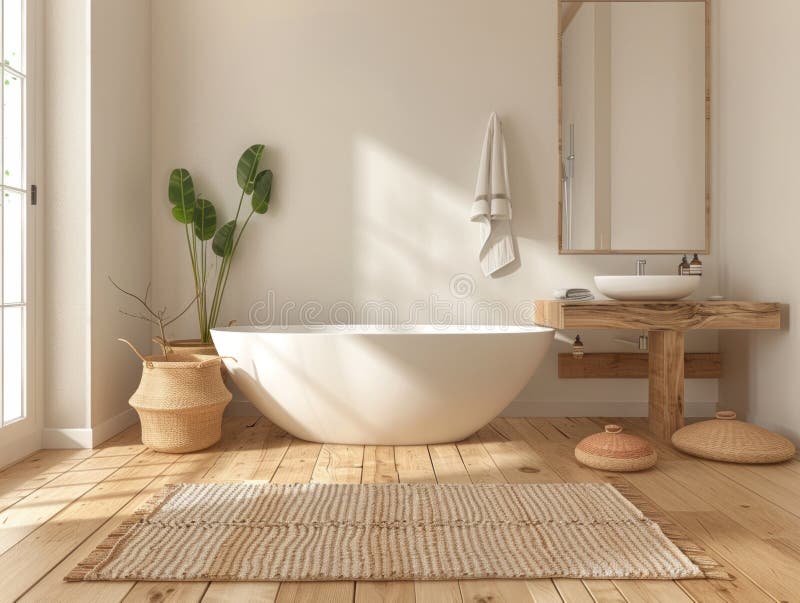 Create a Cozy and Warm Bathroom Interior with the Charm of Oak Wood ...