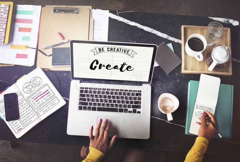 Create Creative Creativity Ideas Imagination Inspire Concept Stock ...