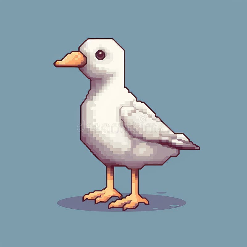 Pixel Bird Illustration: Cute Minecraft Character in 8k 3d Style Stock ...