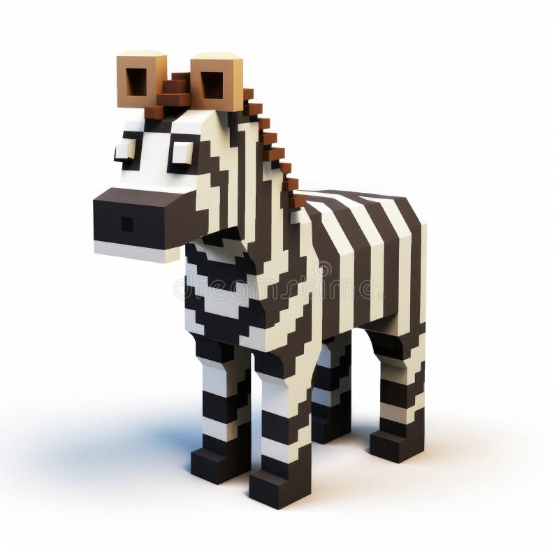 Full Body Zebra Pixel Art