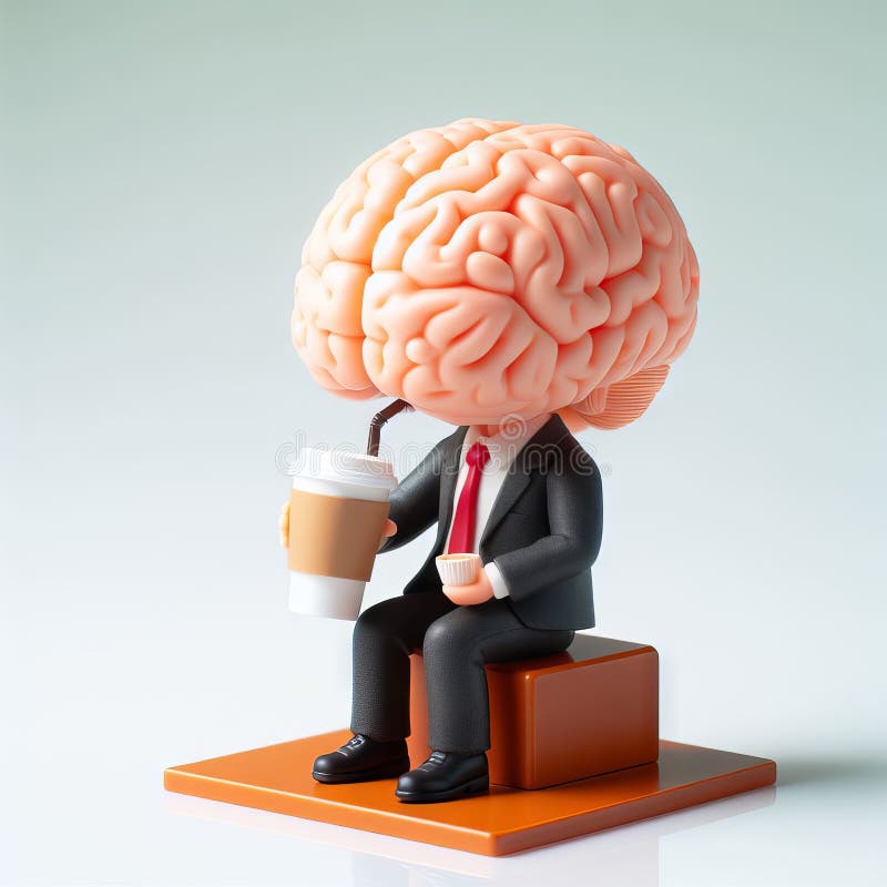 Create a 3D Plastic Model of a Brain and Coffee, the Other Half Being a ...