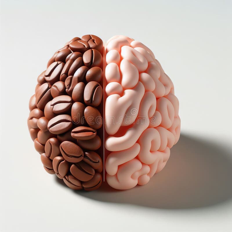 Create a 3D Plastic Model of a Brain and Coffee, the Other Half Being a ...