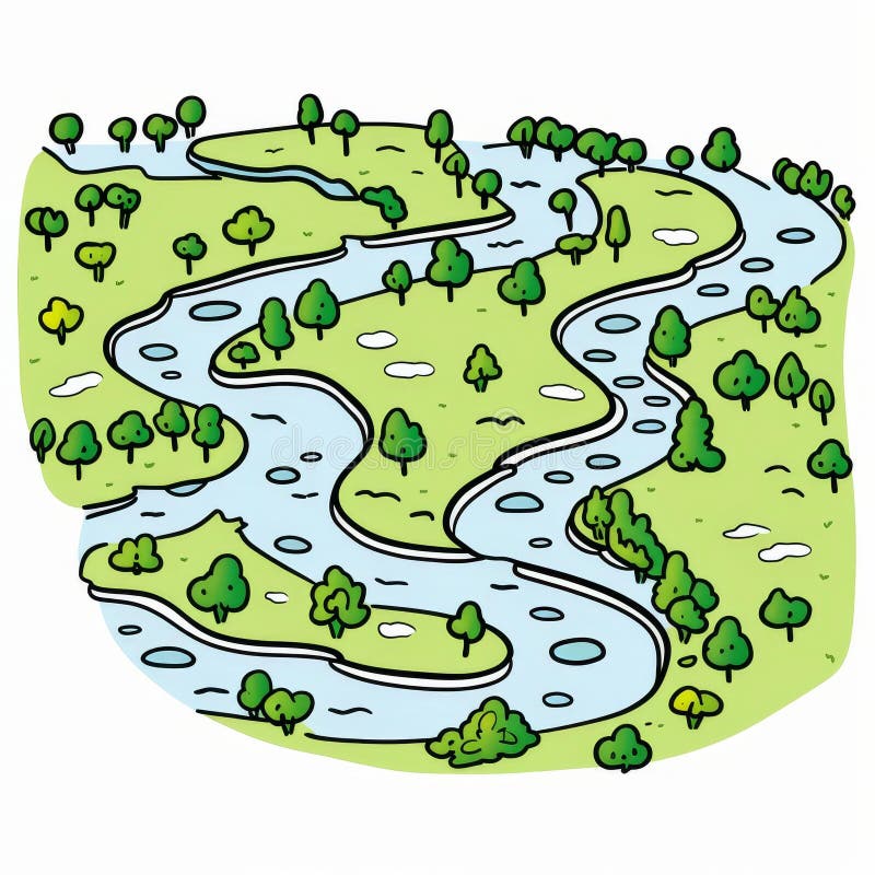 Winding River Sketch Stock Illustrations – 144 Winding River Sketch ...
