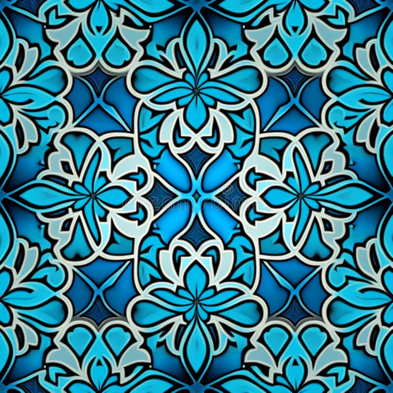 Blue Modern Pattern in Graphic Design Stock Illustration - Illustration ...