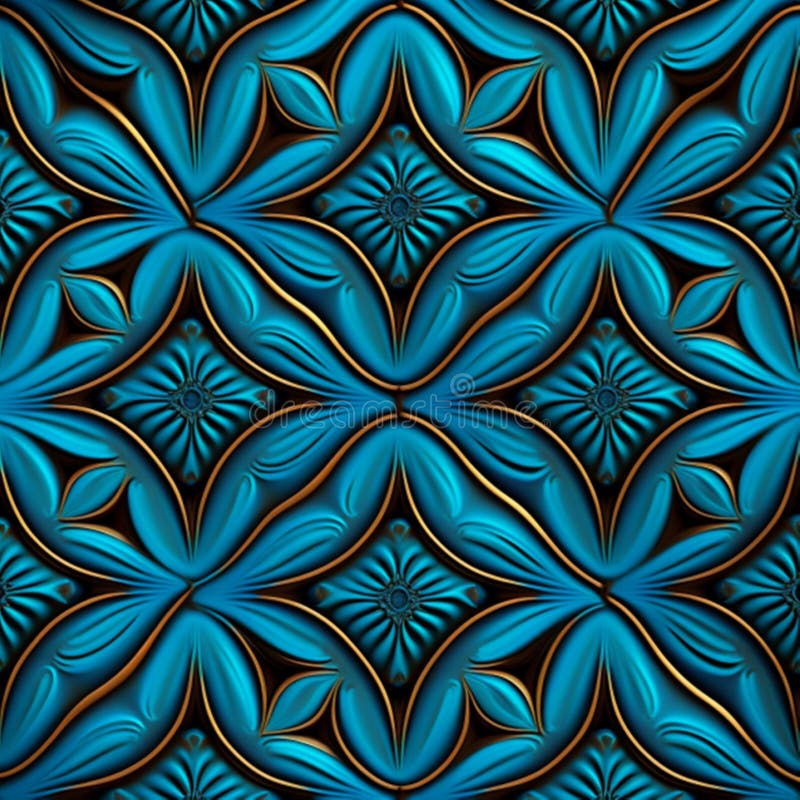 Blue Modern Pattern in Graphic Design Stock Illustration - Illustration ...