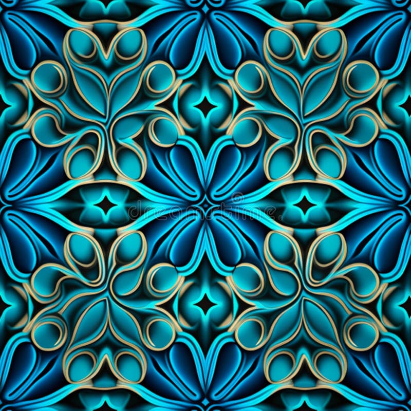 Blue Modern Pattern in Graphic Design Stock Illustration - Illustration ...