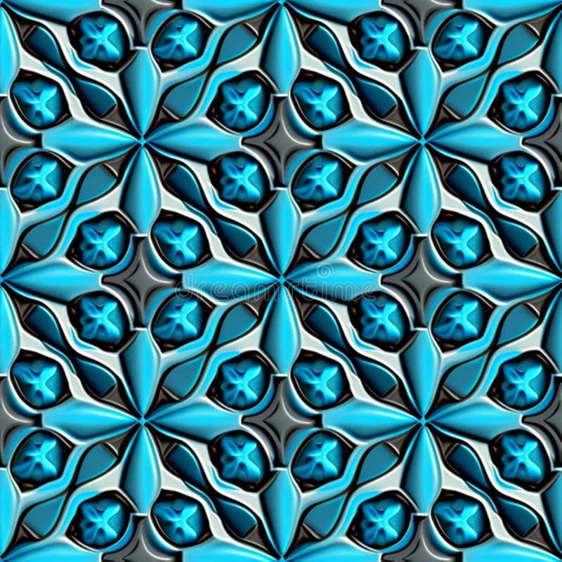 Blue Modern Pattern in Graphic Design Stock Illustration - Illustration ...