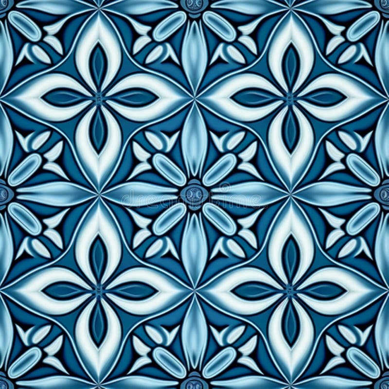 Blue Modern Pattern in Graphic Design Stock Illustration - Illustration ...