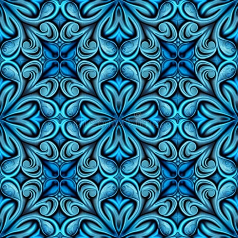 Blue Modern Pattern in Graphic Design Stock Illustration - Illustration ...