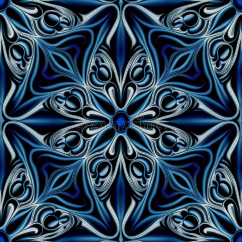 Blue Modern Pattern in Graphic Design Stock Illustration - Illustration ...