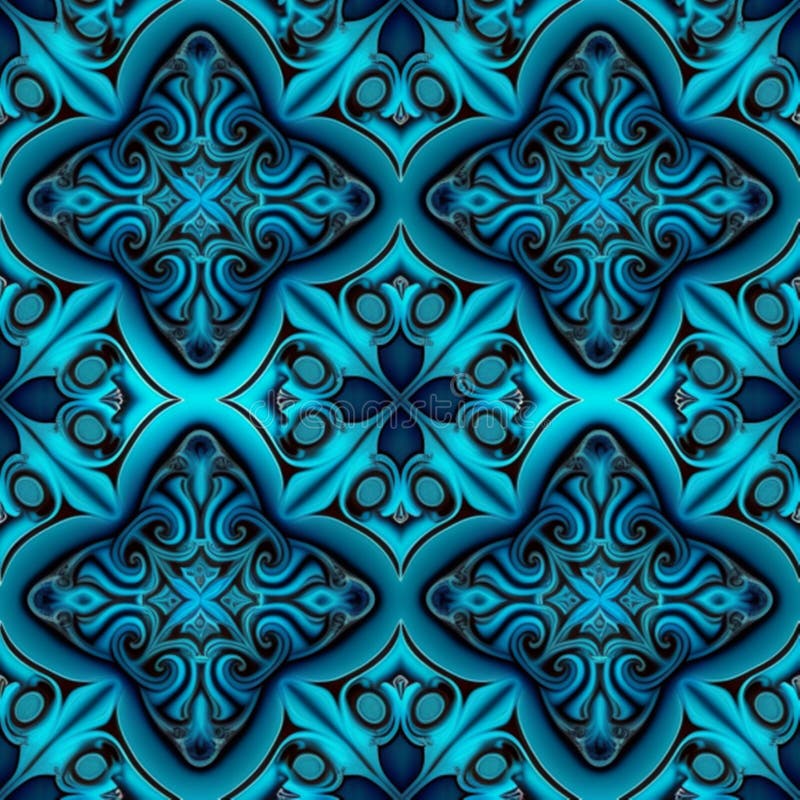 Blue Modern Pattern in Graphic Design Stock Illustration - Illustration ...