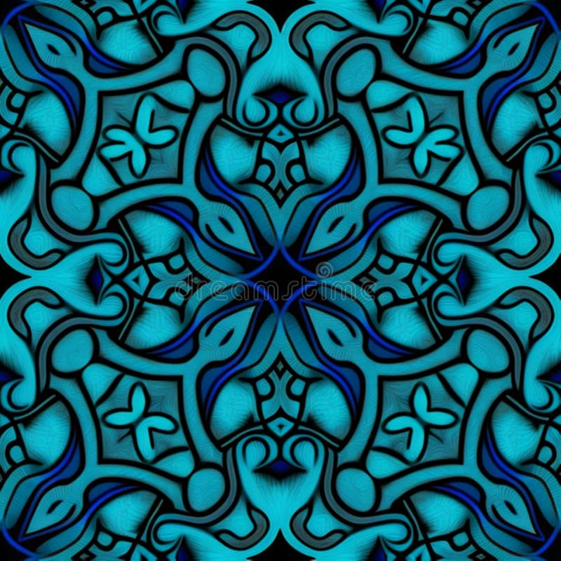 Blue Modern Pattern in Graphic Design Stock Illustration - Illustration ...