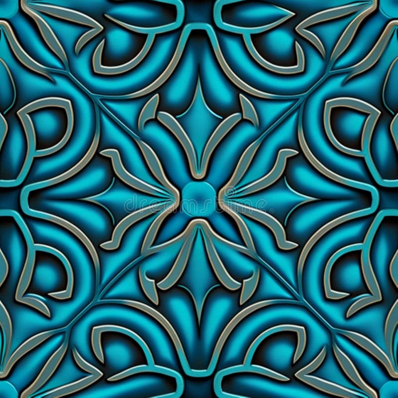 Blue Modern Pattern in Graphic Design Stock Illustration - Illustration ...