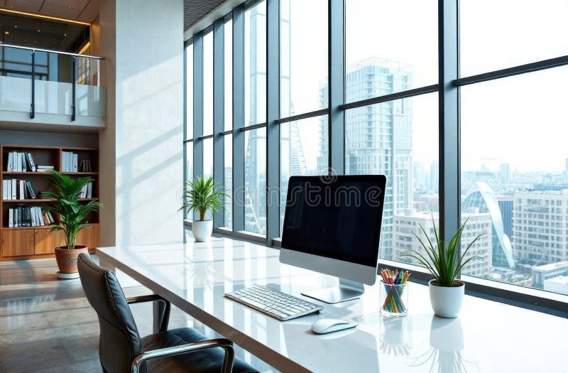 Create Desk Minimal Style Big Window Stock Photos - Free & Royalty-Free ...