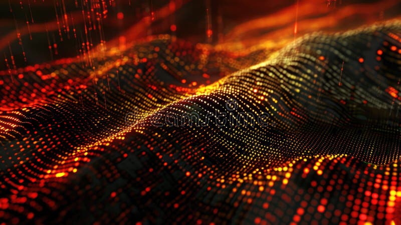 Create Digital Art with Matrix Code Resembling Abstract Rainfall for a ...