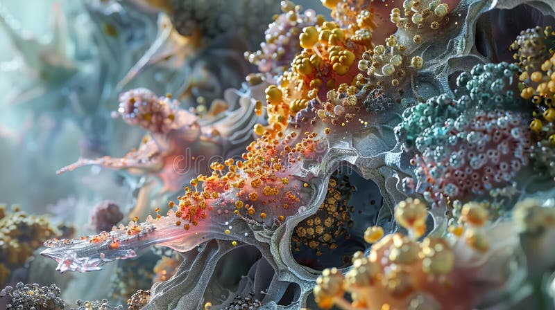 Create a Digital Rendering of a Lesion on a Microscopic Level Stock ...