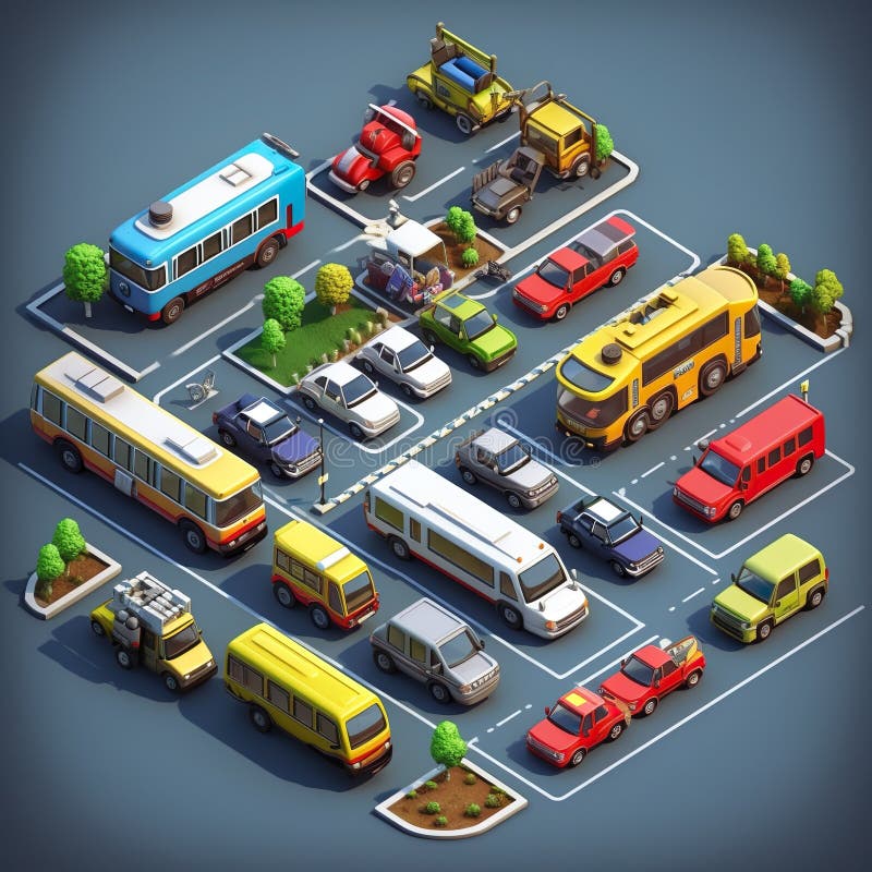Vehicles Build an Array of 3D Isometric Vehicles Including Sleek Cars ...