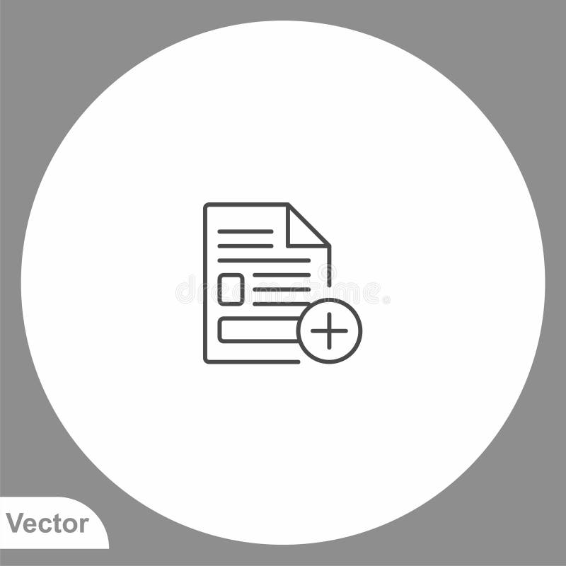 Create Document Icon Sign Vector,Symbol, Logo Illustration for Web and ...