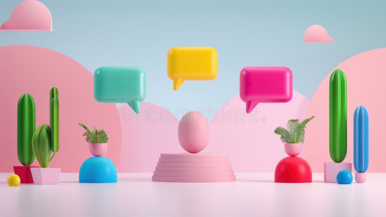 Large Group of Diverse People Standing on Different Levels and Chatting ...