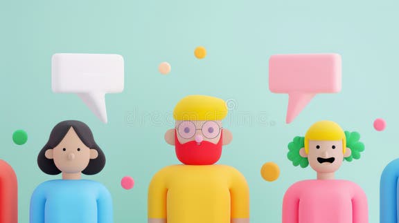 Large Group of Diverse People Standing on Different Levels and Chatting ...