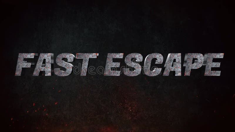 Fast Escape 3D Cinematic Text Background - High-Speed, Intense Visuals ...
