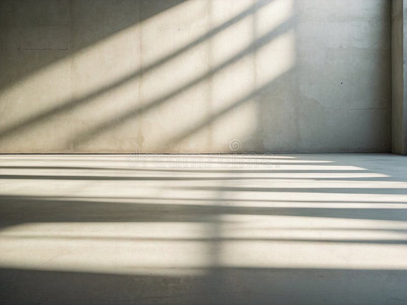 Create an Empty Background with a Play of Day Light and Organic Shaped ...