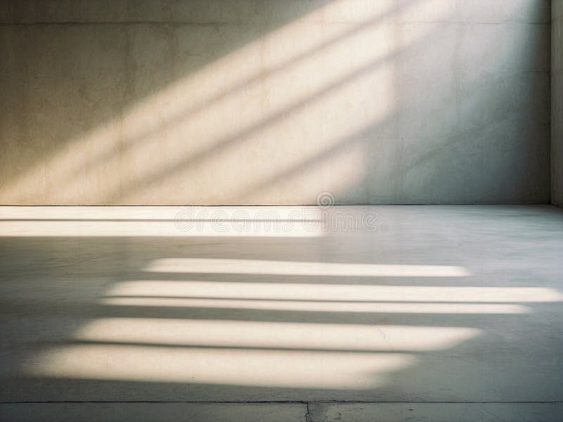 Create an Empty Background with a Play of Day Light and Organic Shaped ...