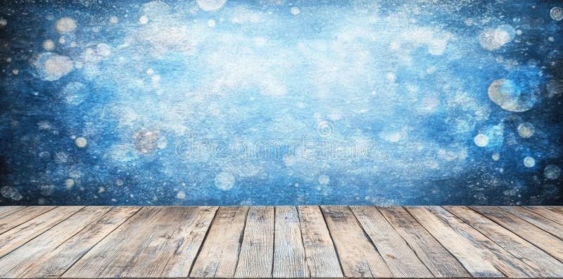 Create Empty Scene with Blue Texture, Shows Bokeh, Light Background and ...