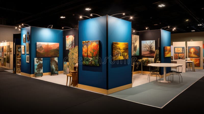 Create Exhibit Booth Stand Space Stock Illustration - Illustration of ...