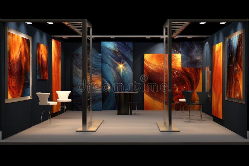 Create Exhibit Booth Stand Space Stock Illustration - Illustration of ...