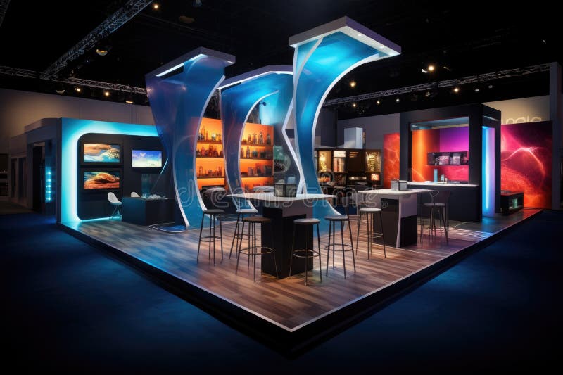 Create Exhibit Booth Stand Space Stock Illustration - Illustration of ...