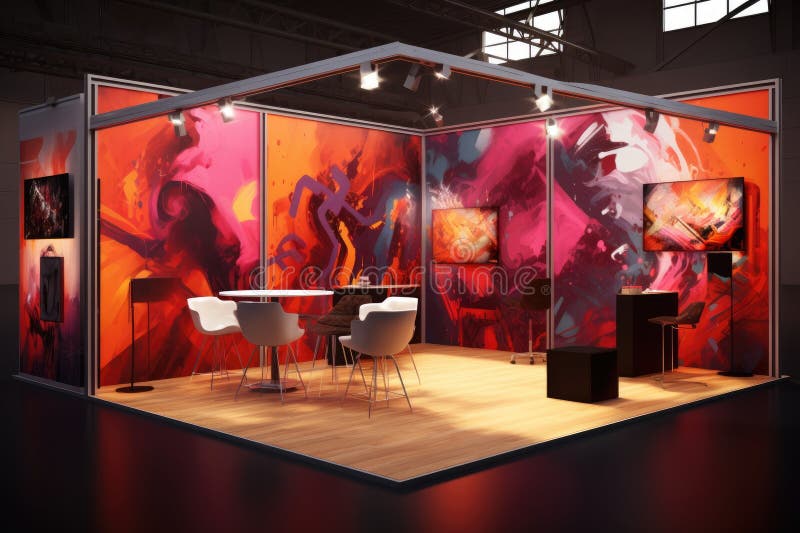 Create Exhibit Booth Stand Space Stock Illustration - Illustration of ...