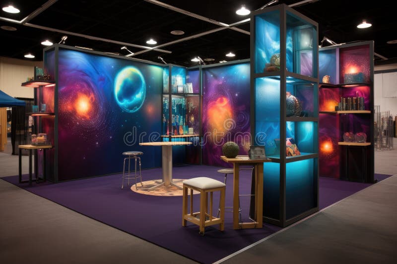 Create Exhibit Booth Stand Space Stock Illustration - Illustration of ...