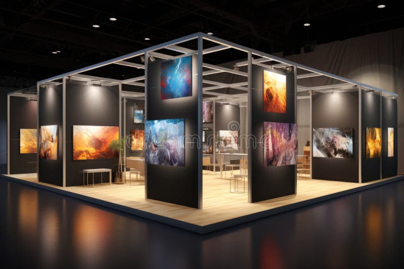 Create Exhibit Booth Stand Space Stock Illustration - Illustration of ...