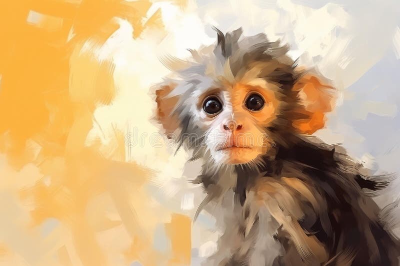 Create Eyecatching Digital Art of a Cute Monkey for Posters and ...