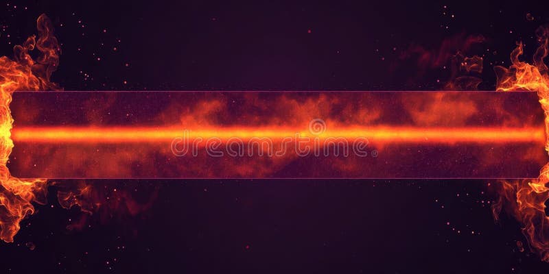Create Fire Particles Abstract Glowing Light Trail Banner with Dark ...