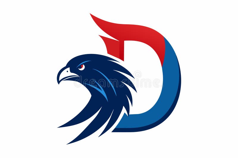 Stylized Eagle Head Emblem D Illustration for Your Design Stock Vector ...