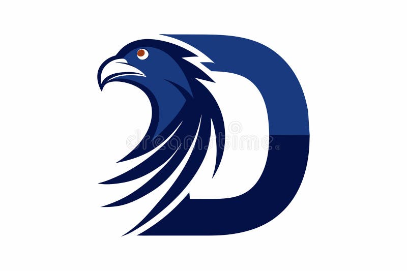 Stylized Eagle Head Emblem D Illustration for Your Vector Design Stock ...