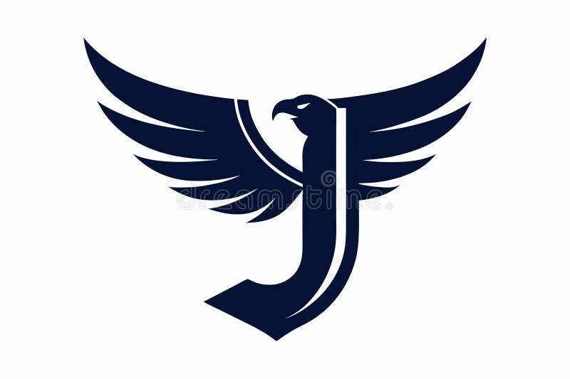 Stylized Eagle Head Emblem J Illustration for Your Design Stock Vector ...