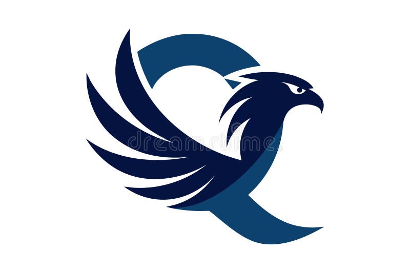 Stylized Eagle Head Emblem Q Illustration for Your Design Stock Vector ...