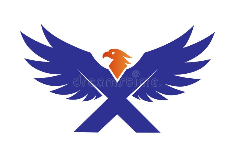 Stylized Eagle Head Emblem X Illustration for Your Design Stock Vector ...