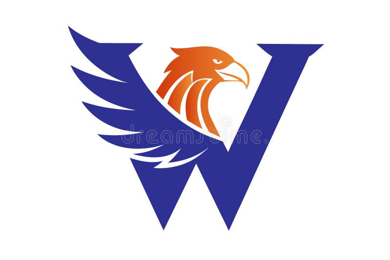 Stylized Eagle Head Emblem W Illustration for Your Design Stock Vector ...