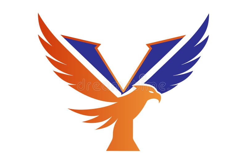 Stylized Eagle Head Emblem Y Illustration for Your Design Stock Vector ...