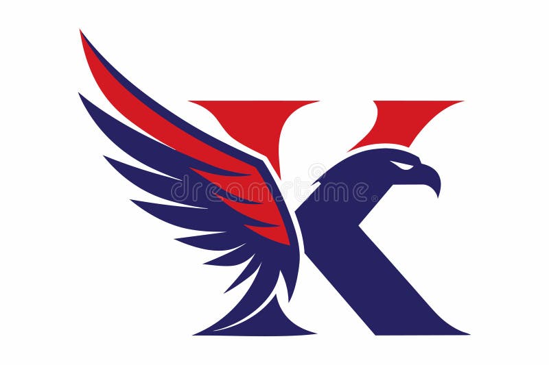 Stylized Eagle Head Emblem K Illustration for Your Vector Design Stock ...