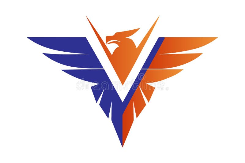 Stylized Eagle Head Emblem V Illustration for Your Design Stock Vector ...