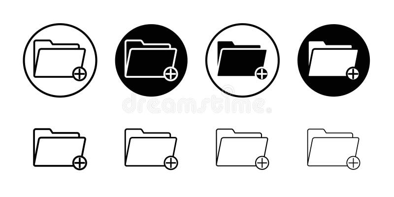 Create Folder Icon Linear Logo Isolated Stock Vector - Illustration of ...