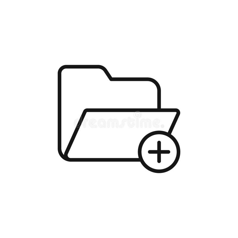 Create Folder Icon Thin Line Flat Illustration Stock Illustration ...