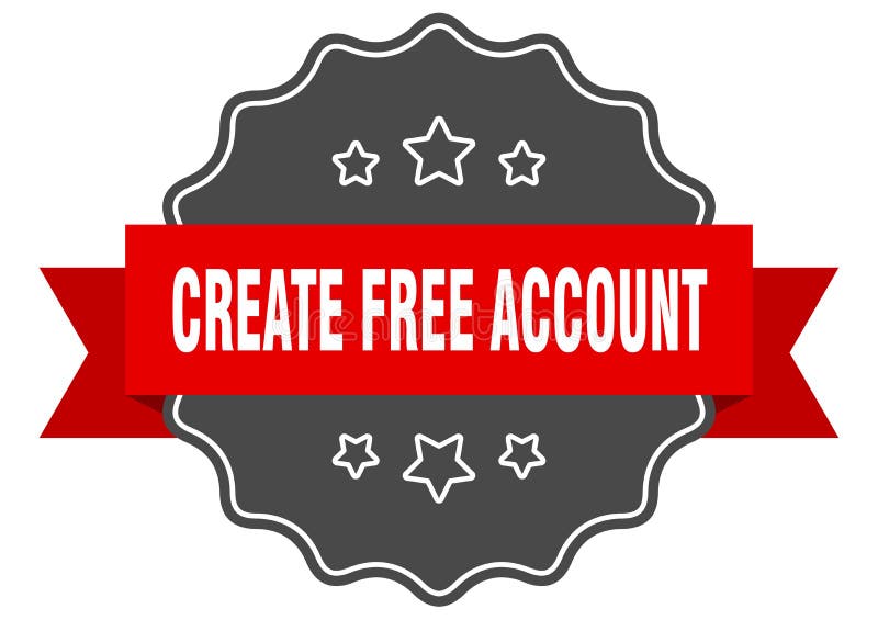 Create Free Account Banner. Create Free Account Speech Bubble Label Set ...